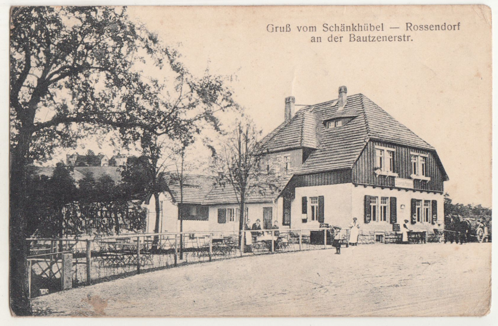 Ak Gruss vom Schänkhübel Rossendorf an der Bautzenerstraße Dresden 1913 ...