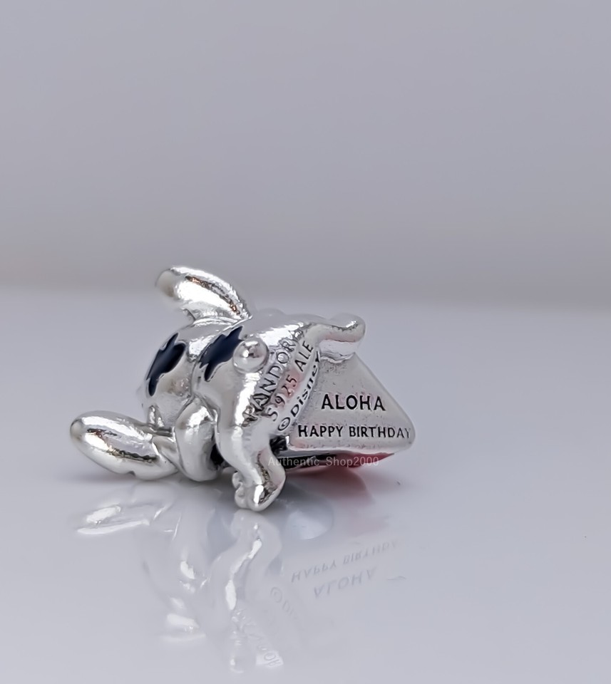 New 100% Authentic PANDORA 925 Disney Stitch Pink Birthday Cake Charm ...
