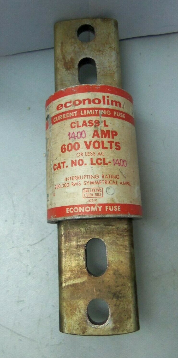 Nice Econolim LCL 1400 1400 Amp Fuse 600 Volts Class L Time Delay HRCI ...