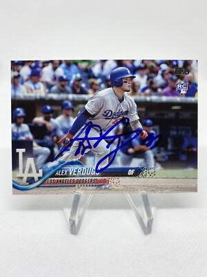 2018 Topps Rookie ALEX VERDUGO Signed Rookie Card Autograph Dodgers ...