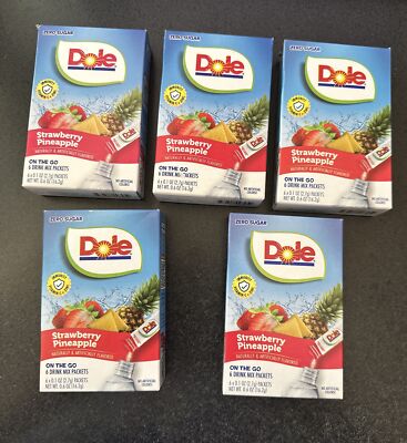 DOLE STRAWBERRY PINEAPPLE DRINK MIX SINGLES TO GO 30 STICKS 5 boxes | eBay