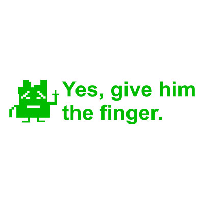 YES, GIVE HIM THE FINGER ATHF MOONINITES VINYL DECAL / STICKER | eBay