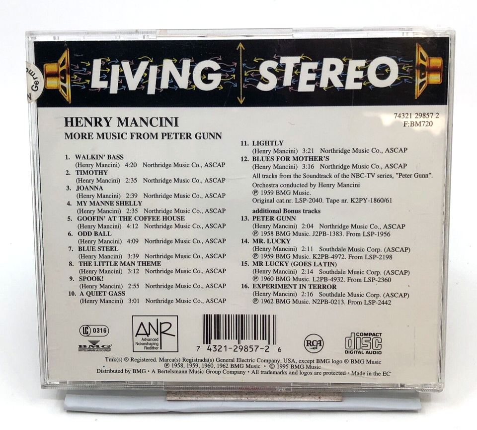 More Music from "Peter Gunn" by Henry Mancini CD NEAR MINT surface ...
