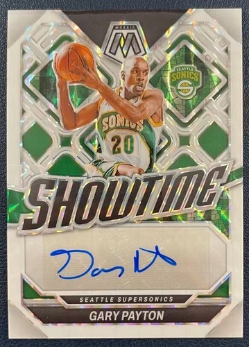Gary Payron 2023-24 Panini Mosaic 11/25 Auto Showtime White Mosaic ...
