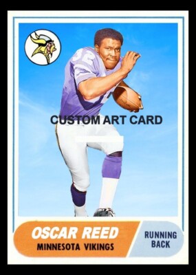 Oscar Reed Minnesota Vikings Custom Made Football Art Card | eBay