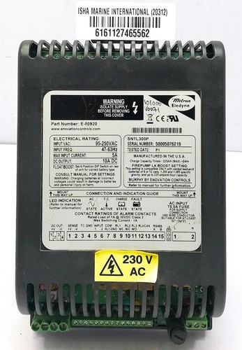 Metron Eledyne SNTL300P Automatic Switch Mode Battery Charger E-80920 ...