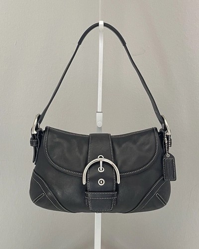 Vintage Y2K Coach Soho Black Leather Shoulder Bag 9247 | eBay
