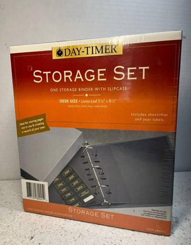 Day-Timer Storage Set Binder Desk Size & Slipcase Vintage | eBay