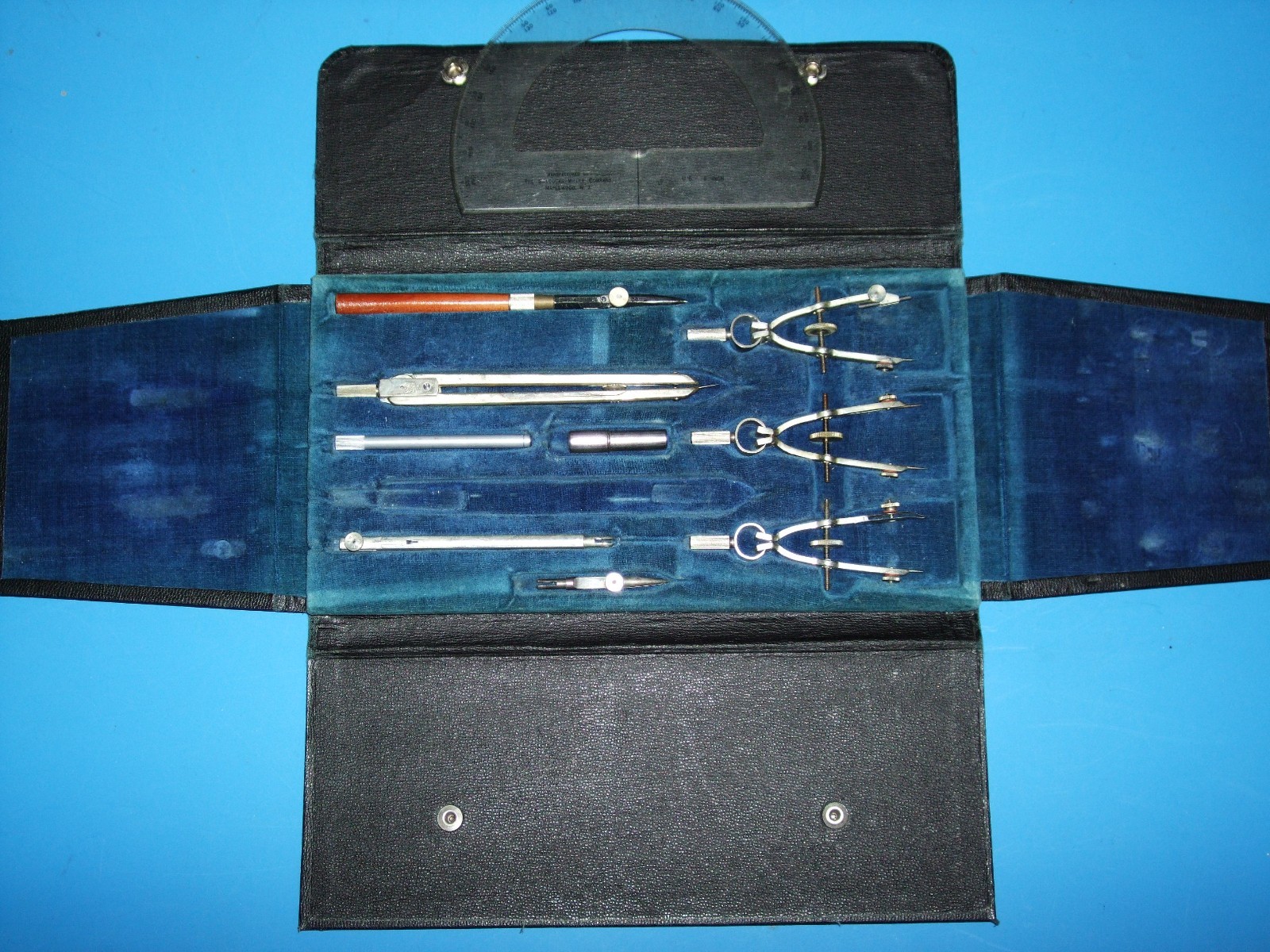 Vintage 9 Piece Noris Drafting Set Made in U.S.A., With Case | eBay