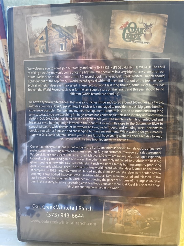 Oak Creek Whitetail Ranch DVD 15 Hunts & Promo Video Massive Deer & Elk ...