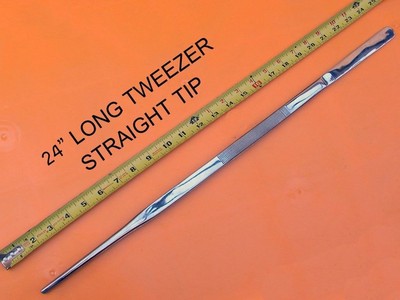 Straight Tip Huge Tweezer Extra Long Forceps 24" Long Stainless Steel ...