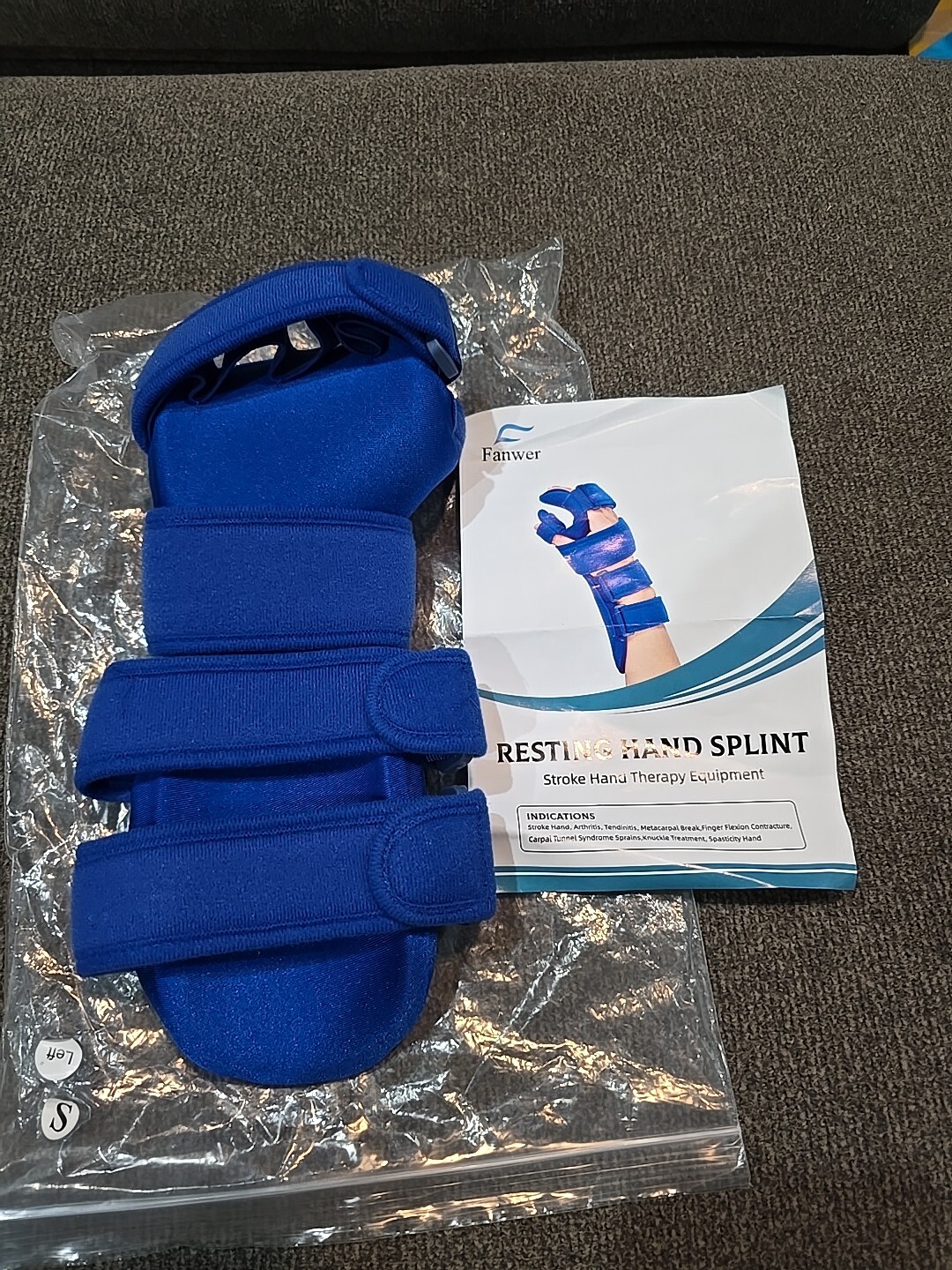 Fanwer Stroke Resting Hand Splint - Night Immobilizer Wrist Finger ...