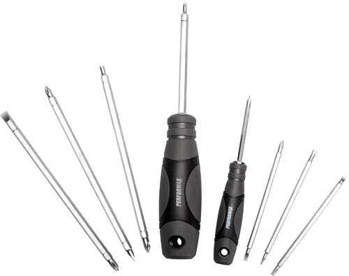 Precision & Standard Screwdriver Set 10-Piece 2 Handles 8 Common Bits ...
