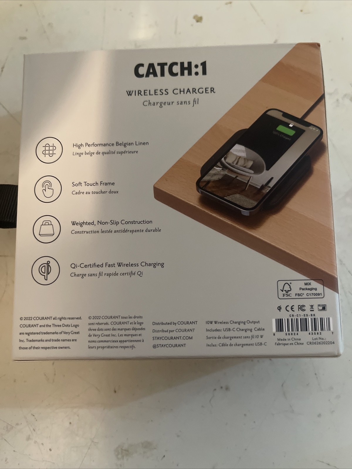 Courant Essentials CATCH:1 Single-Device Wireless Charger - Charcoal | eBay