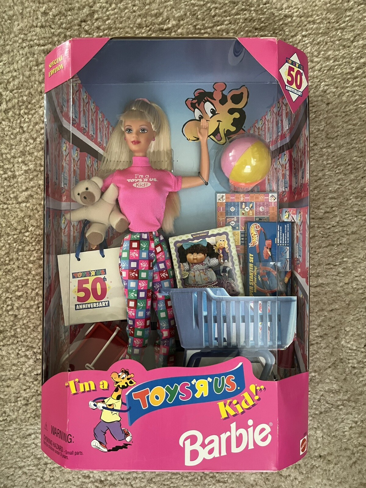 Toys R Us 50th Anniversary Barbie Doll (I'm a Toys R Us Kid!) NRFB 1997 ...