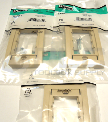 NEW LOT OF 3 PANDUIT CBEEI MINI-COM BEZEL EXECUTIVE SERIES SINGLE GANG ...