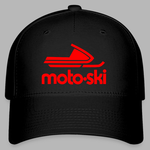 Moto Ski Black Hat Baseball Cap Size S/M and L/XL | eBay
