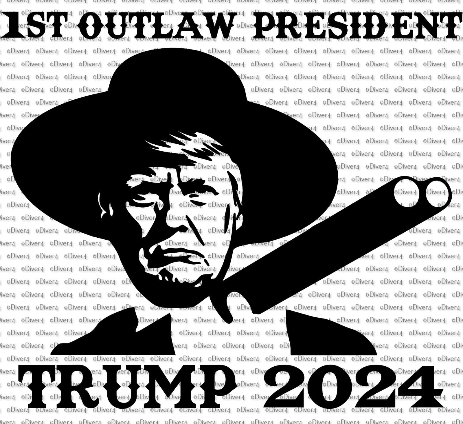 1st Outlaw President Trump 2024 Decal US Made US Seller | eBay