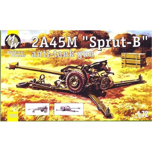 Military Wheels 7231 SOVIET 2A45M "SPRUT-B" ANTI-TANK GUN, 1:72 scale ...