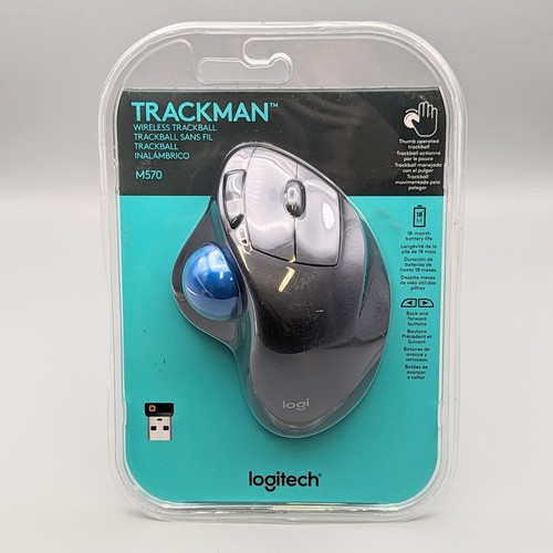 New Logitech M570 Wireless Trackball Mouse For PC & Mac Sealed | eBay