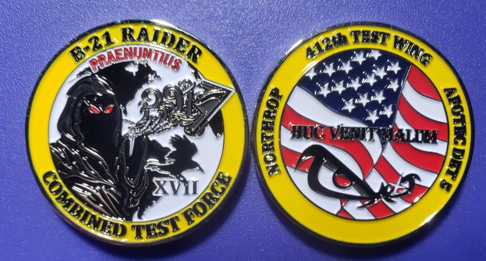 B-21 Raider Stealth Bomber 1.5" Challenge Coin Northrop Grumman USAF ...