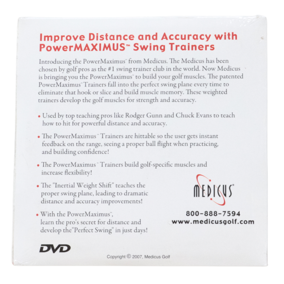 Golf Power Maximus Trainers Pro Swing Speed Distance Instructional DVD ...