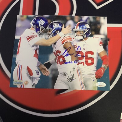 Darius Slayton Giants Signed 8X10 Photo With Eli Manning Autographed ...