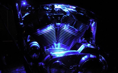 LED Motorcycle Engine Neon Accent Lighting Blue Waterproof Custom 12v ...
