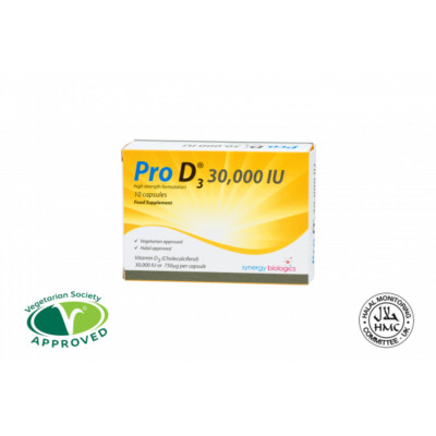 Pro D3 Vitamin D3 30000IU Capsules x 10 Colecalciferol Supplement Halal ...