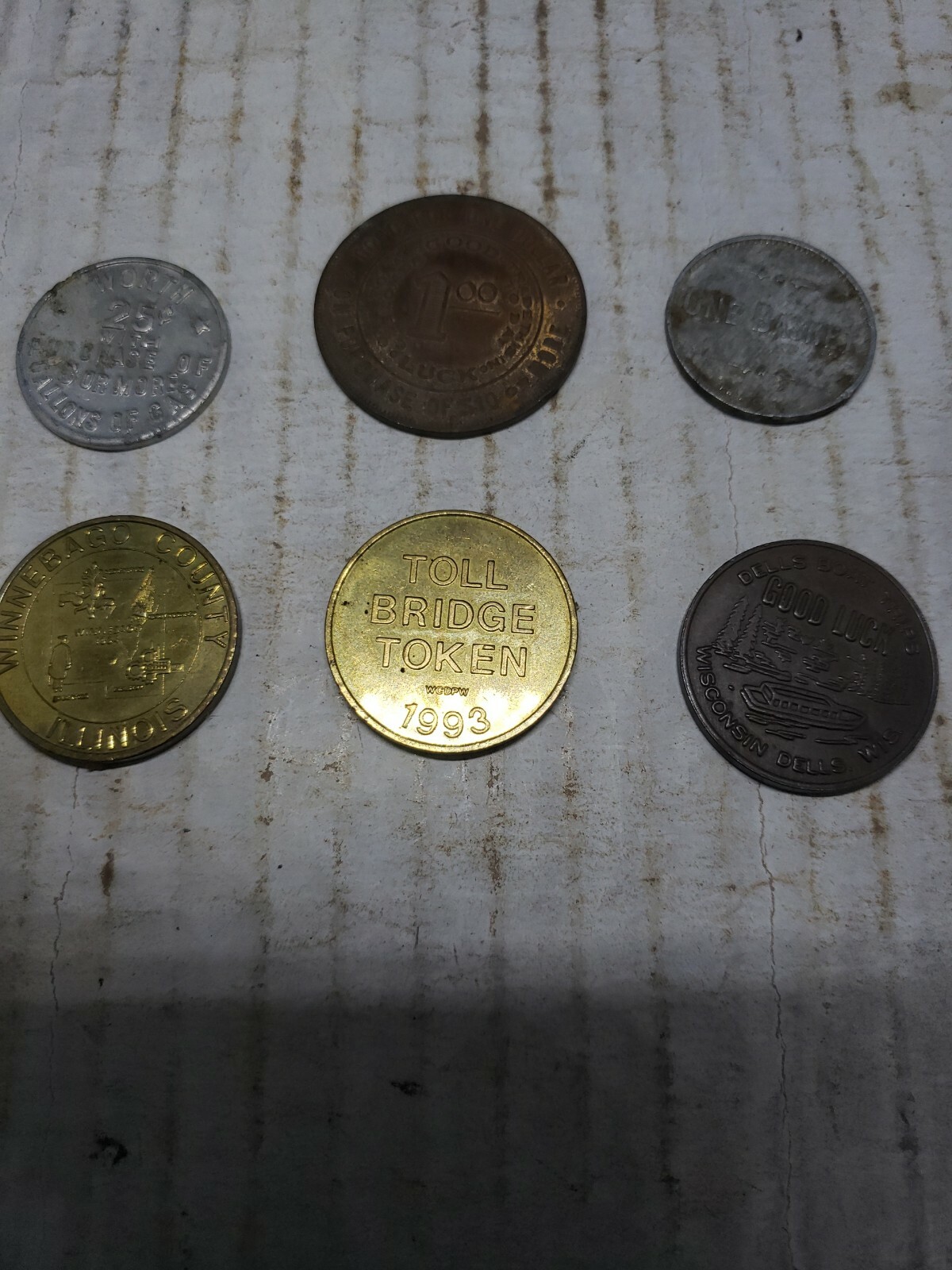 6 Vintage Miscellaneous Tokens | eBay