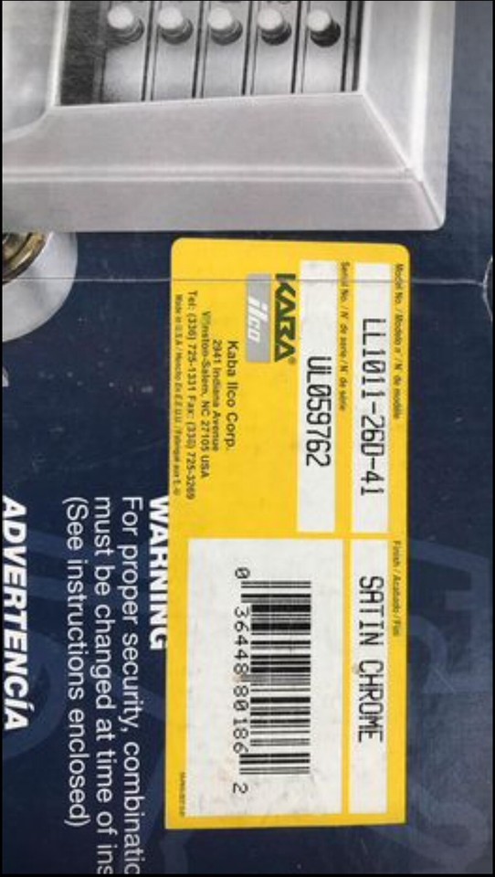 Simplex Kaba L1000 exterior push button door lock | eBay