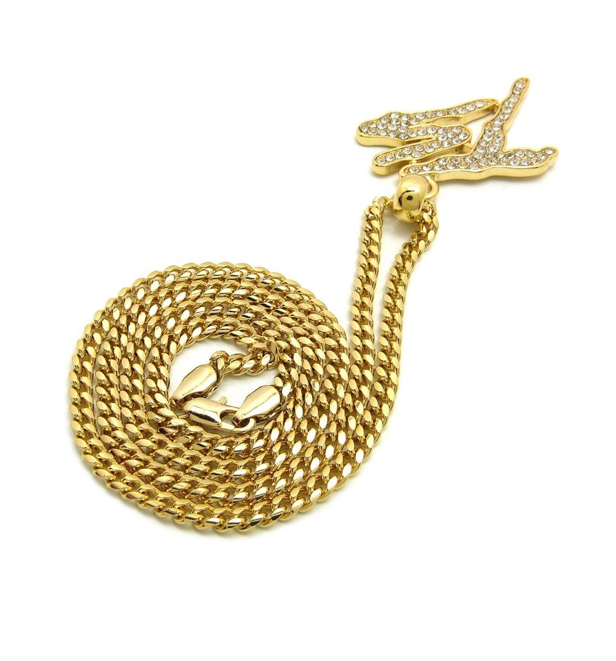 NEW 'TS' PENDANT & 24" BOX/CUBAN/ROPE CHAIN HIP HOP NECKLACES - XSP665 ...