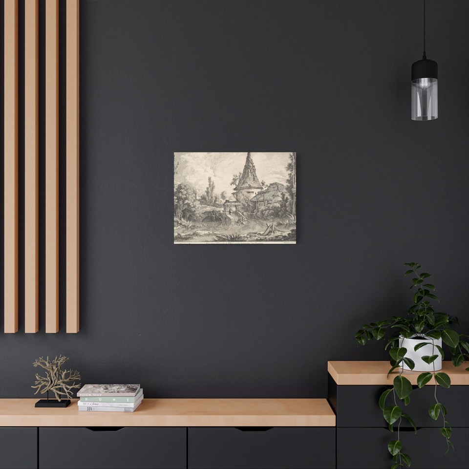 Quentin Pierre Chedel - View of Tower near Blois - Canvas Wall Art | eBay