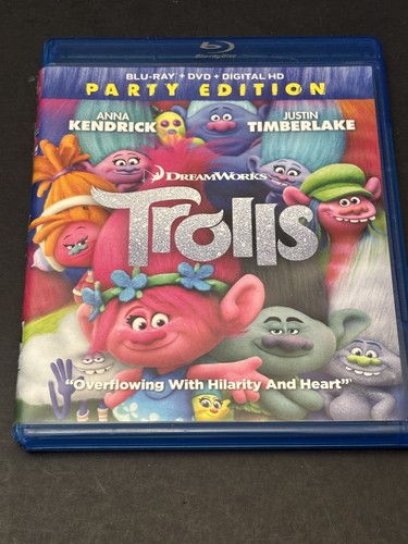 Trolls Blu-Ray DVD Party Edition Anna Kendrick Justin Timberlake ...