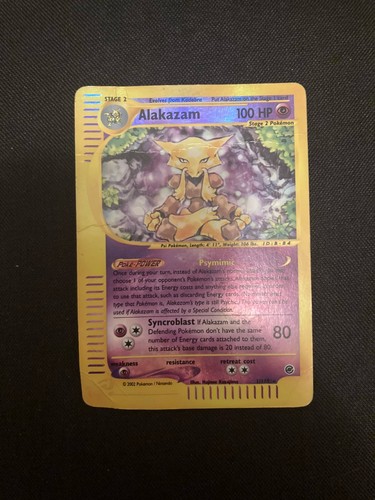 Pokemon E-series Expedition Alakazam 1/165 Reverse Holo Heavy Played | eBay