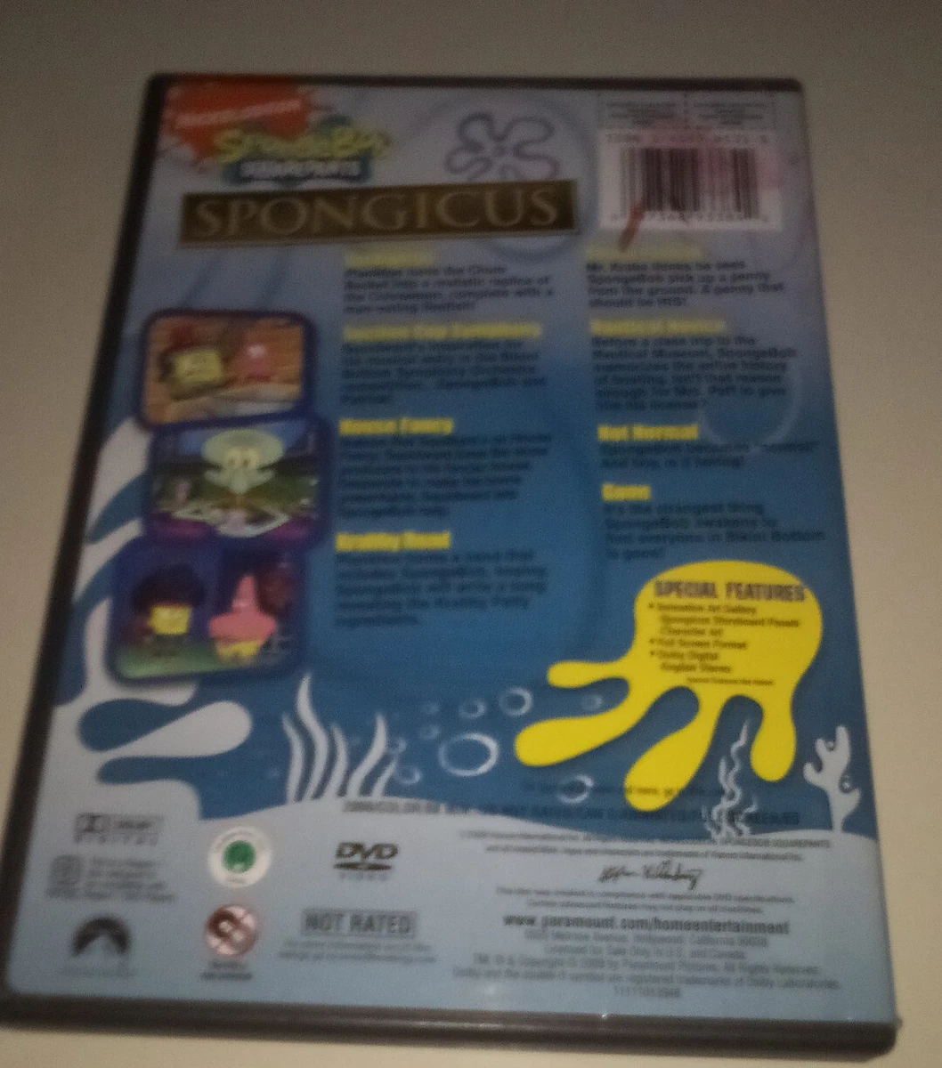 Spongebob Spongicus Dvd