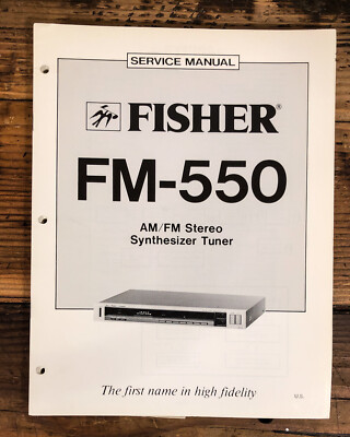 Fisher FM-550 Tuner Service Manual *Original* | eBay