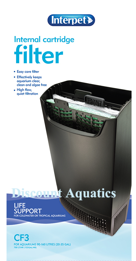 INTERPET CARTRIDGE FILTER SERVICE PACK CF1 CF2 CF3 MEDIA KIT FISH TANK ...