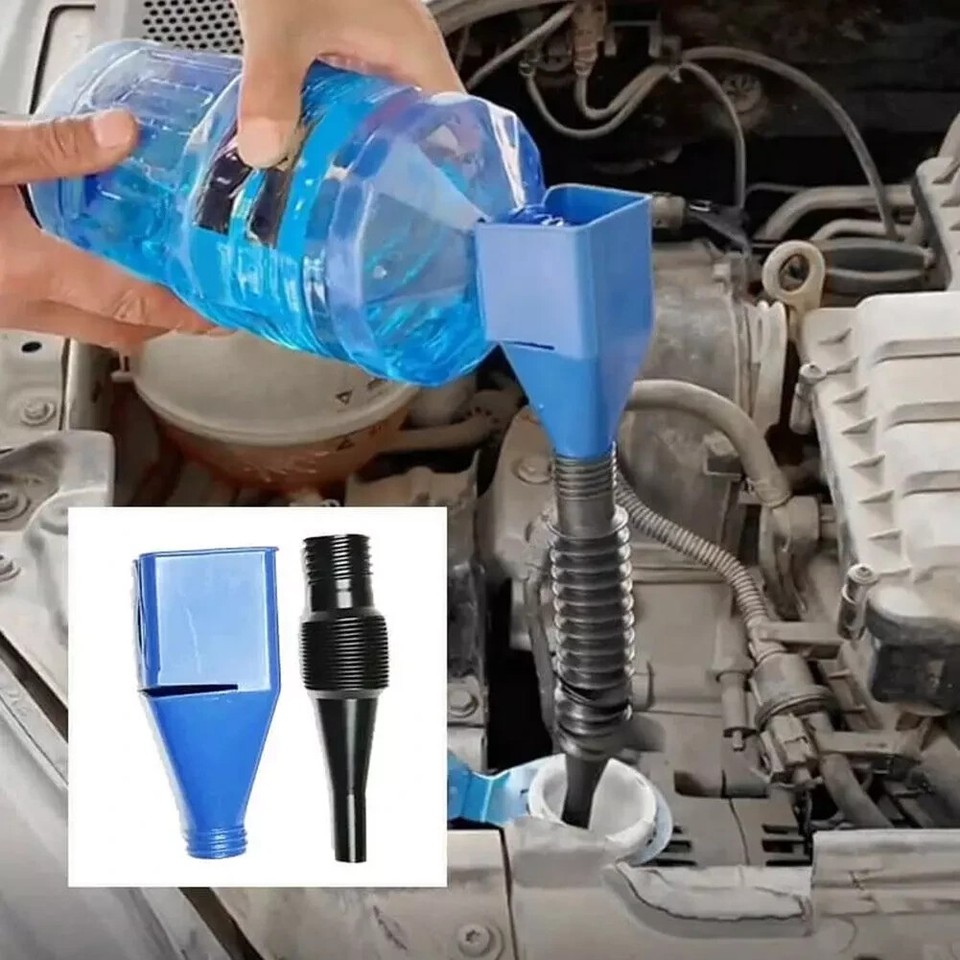 One-Hand Snap Funnel – Flexible Spill-Free Oil, Gas & Coolant Filling ...