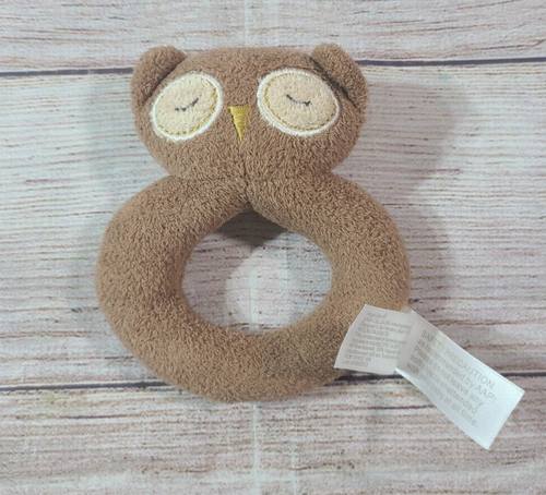 Angel Dear Plush Owl Rattle Stuffed Baby Toy Light Brown 3.5" | eBay