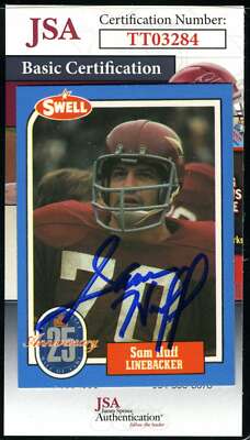 Sam Huff JSA Coa Signed 1988 Swell Autograph | eBay
