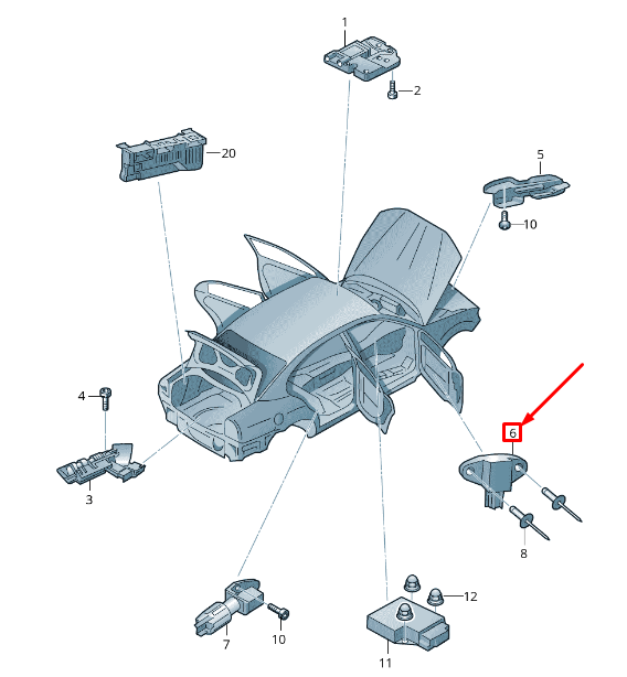 VW Tiguan 5n PASSAT 3c Pressure Sensor Airbag Crash 5N0959354D for sale ...