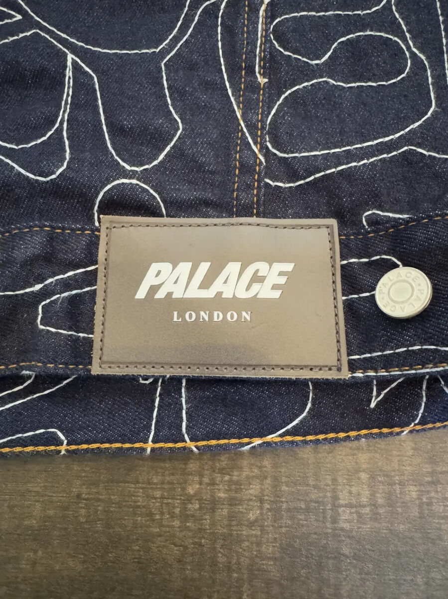 Size M - Palace Splat Denim Jacket Embroidered Indigo | eBay Size M - Palace Splat Denim Jacket Embroidered Indigo | eBay
