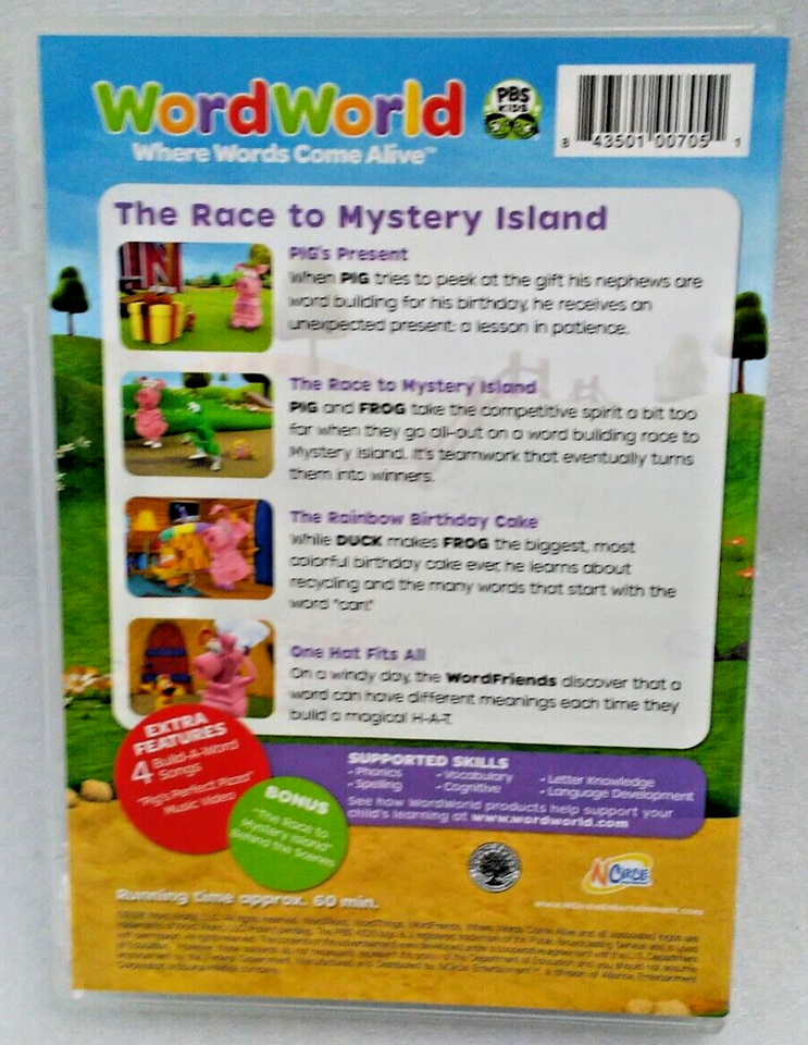 DVD WordWorld: The Race To Mystery Island (DVD, 2008, PBS Kids ...