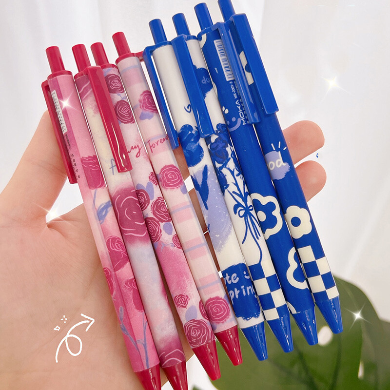 4 Pcs/Set Korean Cute Retractable Gel Pens Neutral Pen Stationery Gel ...