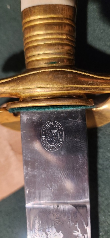 Authentic German Imperial Hunting Cutlass Dagger Sword Knife Solingen ...