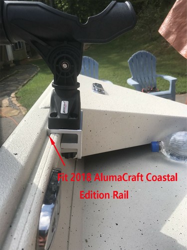 Brocraft Alumacraft Boat Rod holder/ AlumaTrac mounting system rod ...
