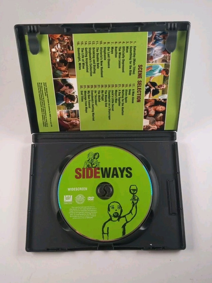 Sideways (DVD) 2004 Paul Giamatti, Thomas Haden Church TESTED | eBay