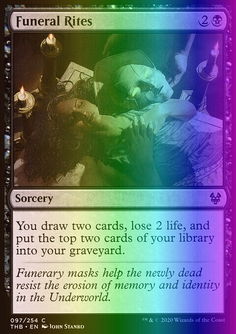 Magic the Gathering MTG Funeral Rites (97) Theros Beyond Death LP FOIL ...