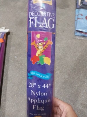 Disney's Winnie The Pooh TIGGER Fall Leaves Decorative Flag 28" X 40 ...